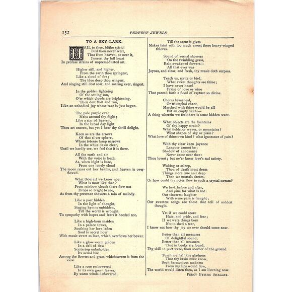 None and/or Unknown | Accents | To A Skylark Percy Bysshe Shelley To ...